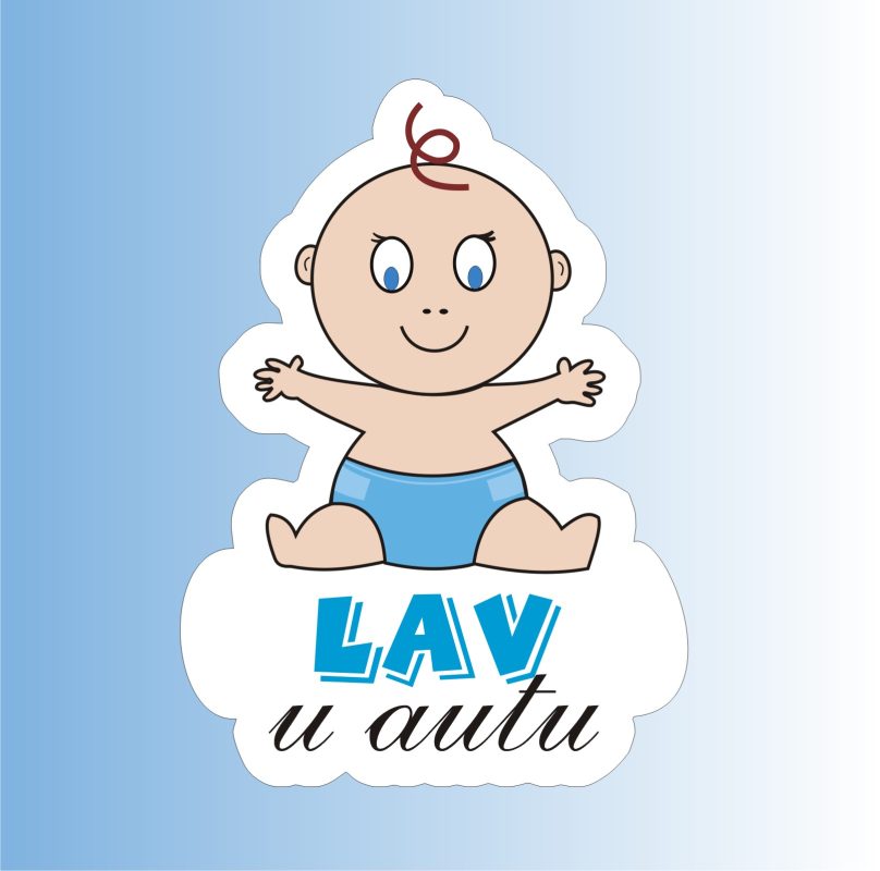 Nalepnica Lav u autu - Gravirko