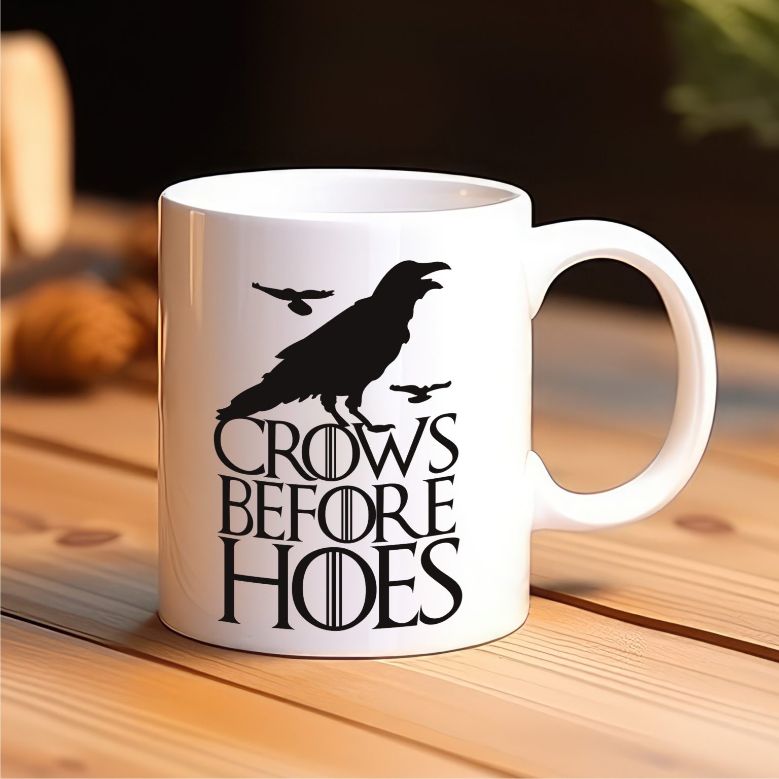 Šolja Game of Thrones - Crows before hoes - Gravirko